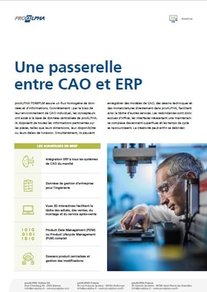 Proalpha PDM/PLM - Intégrer ERP & CAO | ERP Proalpha